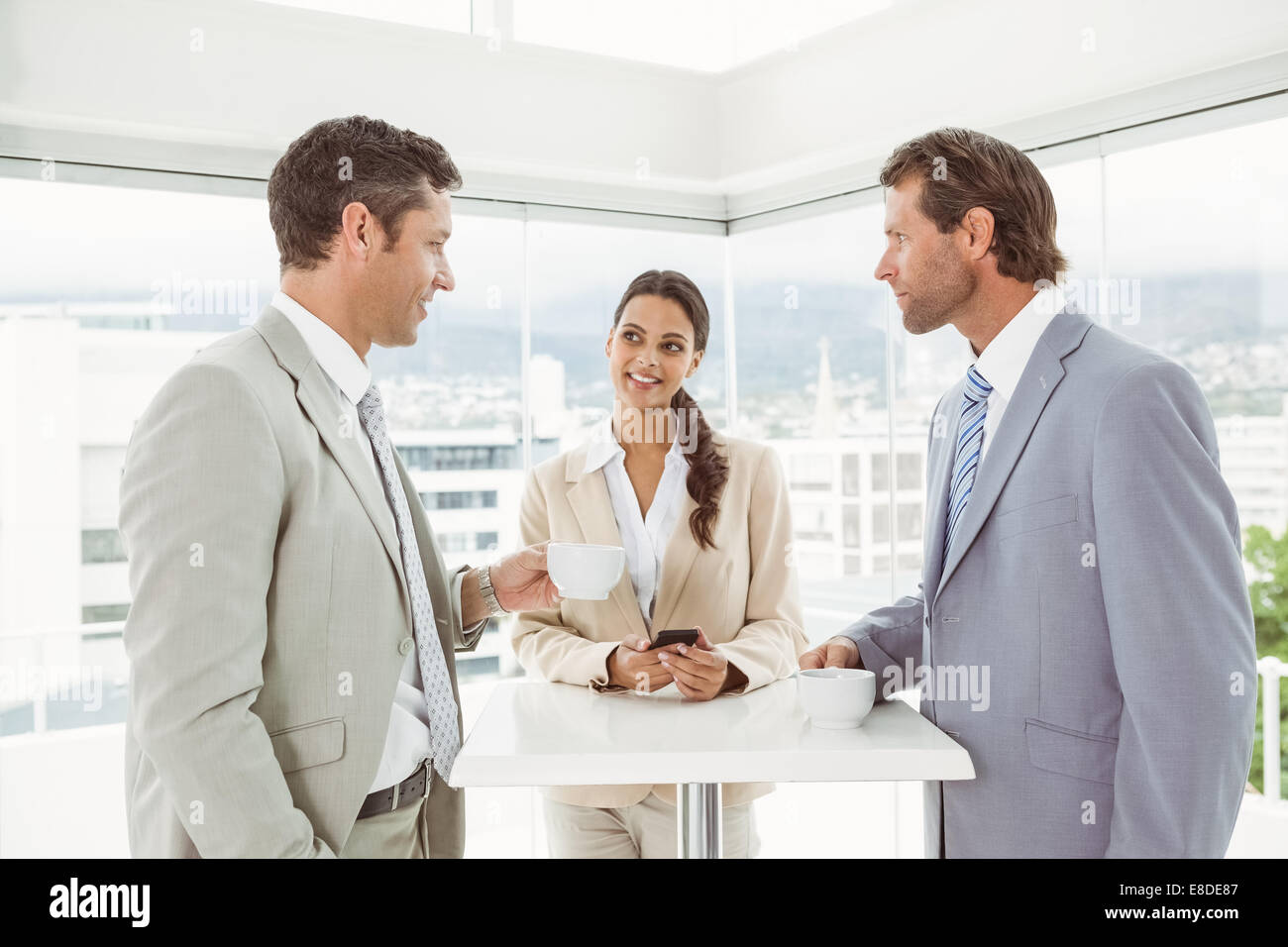 Team during break time in office cafeteria Stock Photo - Alamy