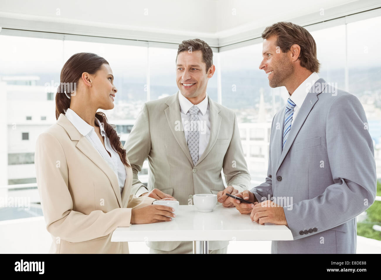 Team during break time in office cafeteria Stock Photo - Alamy