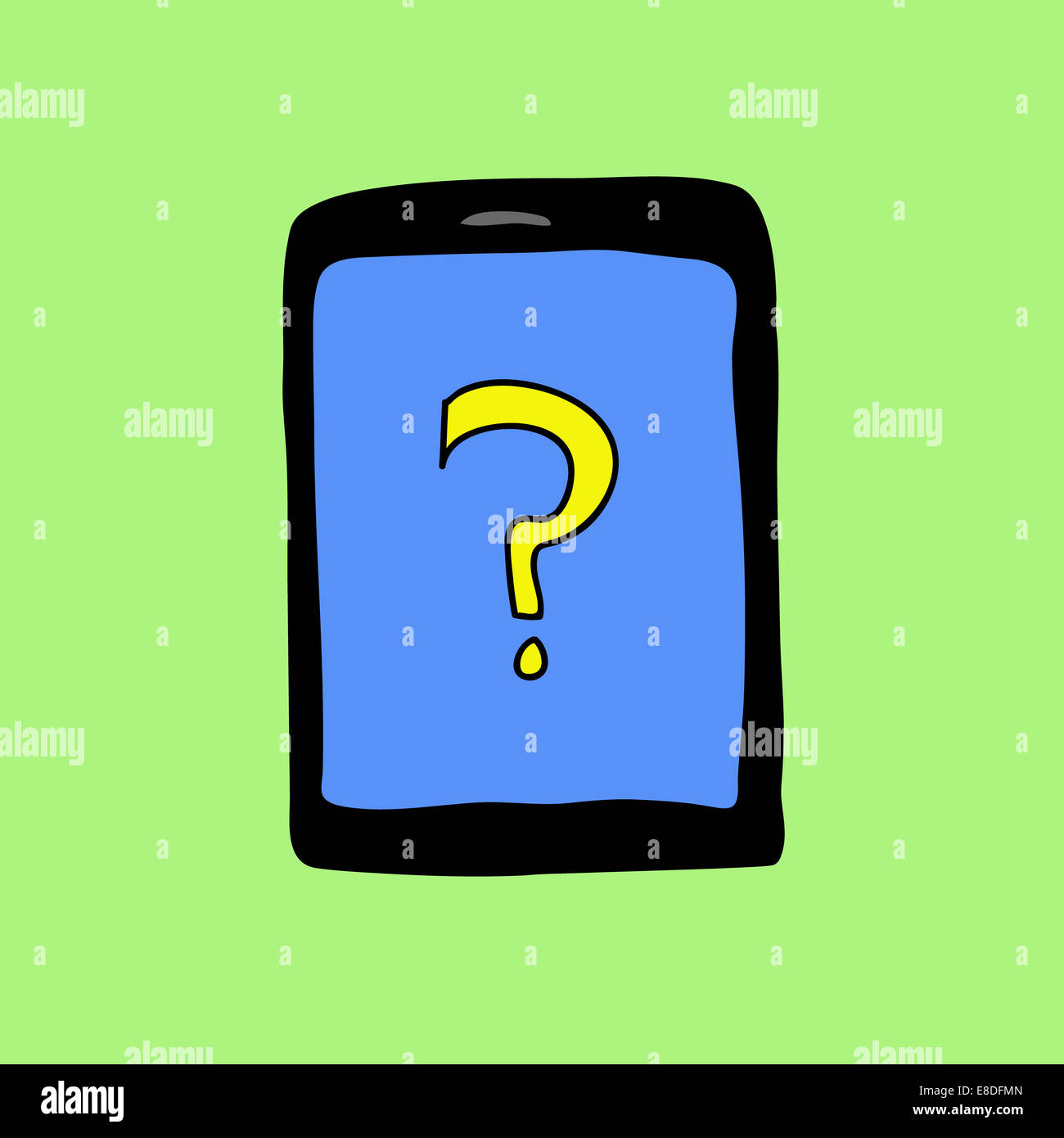 Doodle pad with question mark Stock Photo - Alamy