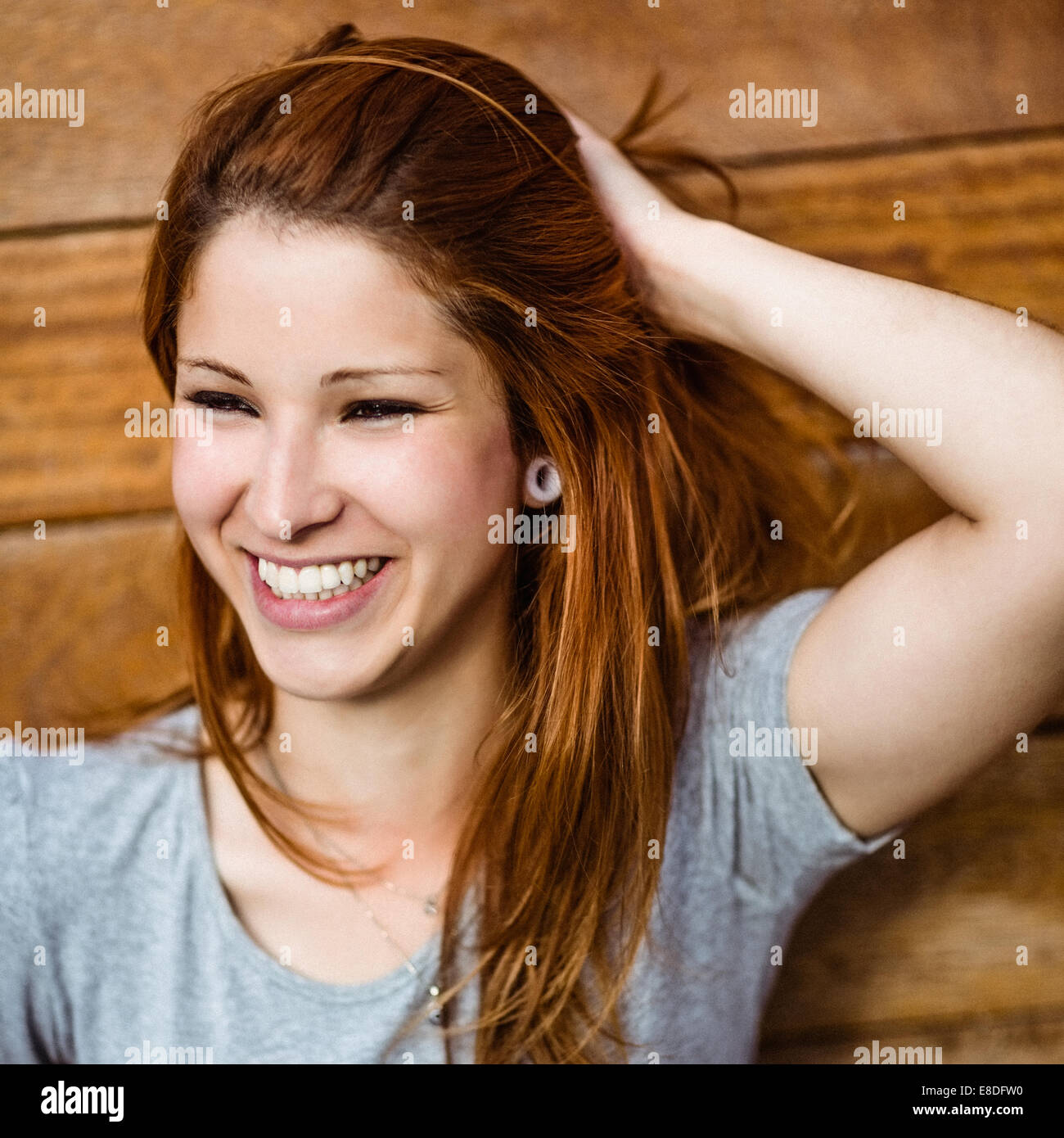 Cheerful portrait young pretty laughing hi-res stock photography and ...