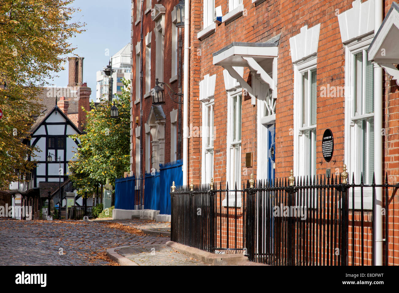 Early 19th century town houses in Priory Row and the timber-framed ...