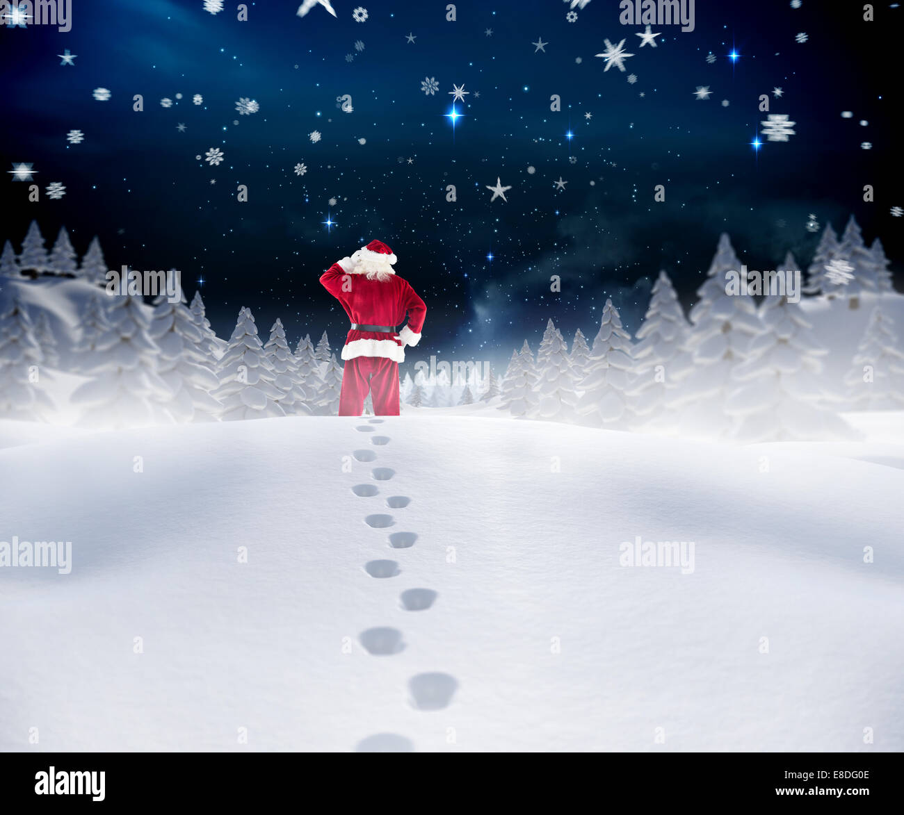 Santa claus in the snow storm hi-res stock photography and images - Alamy
