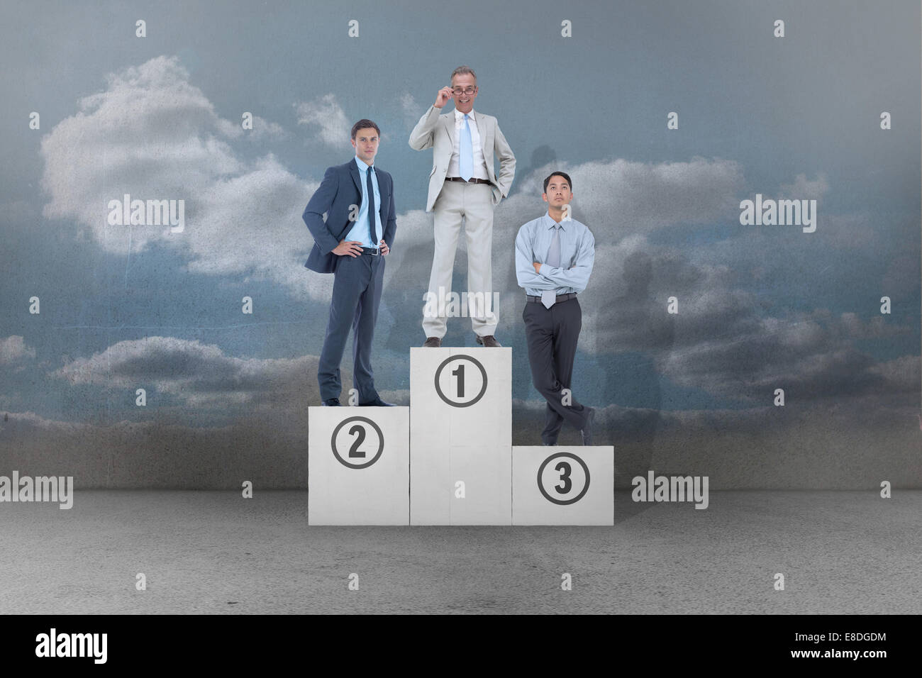 Businessman standing podium hi-res stock photography and images - Alamy