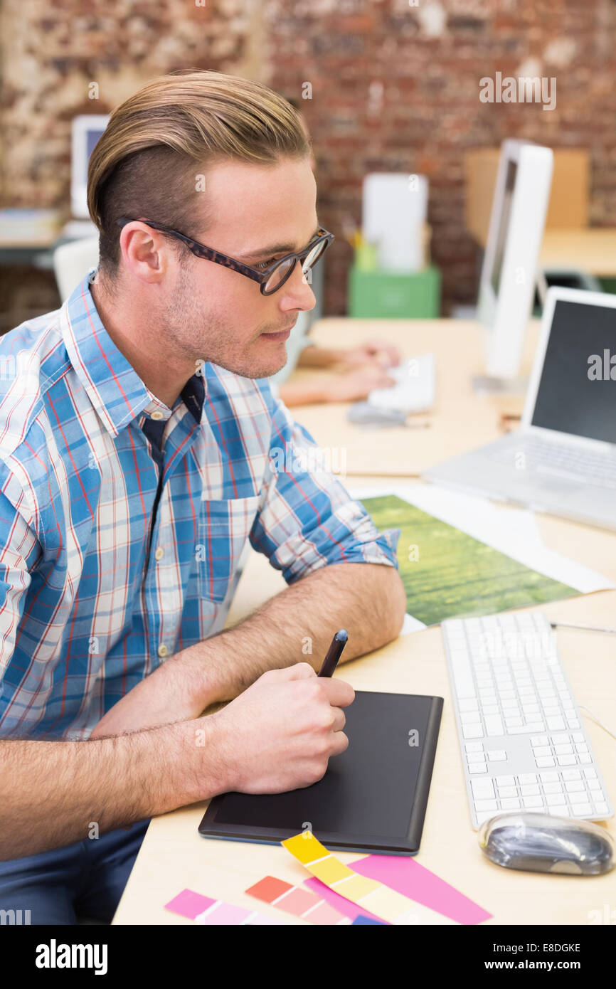 Focused male photo editor hi-res stock photography and images - Alamy