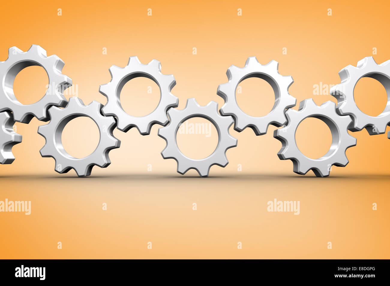 Composite image of many white cogs and wheels Stock Photo - Alamy