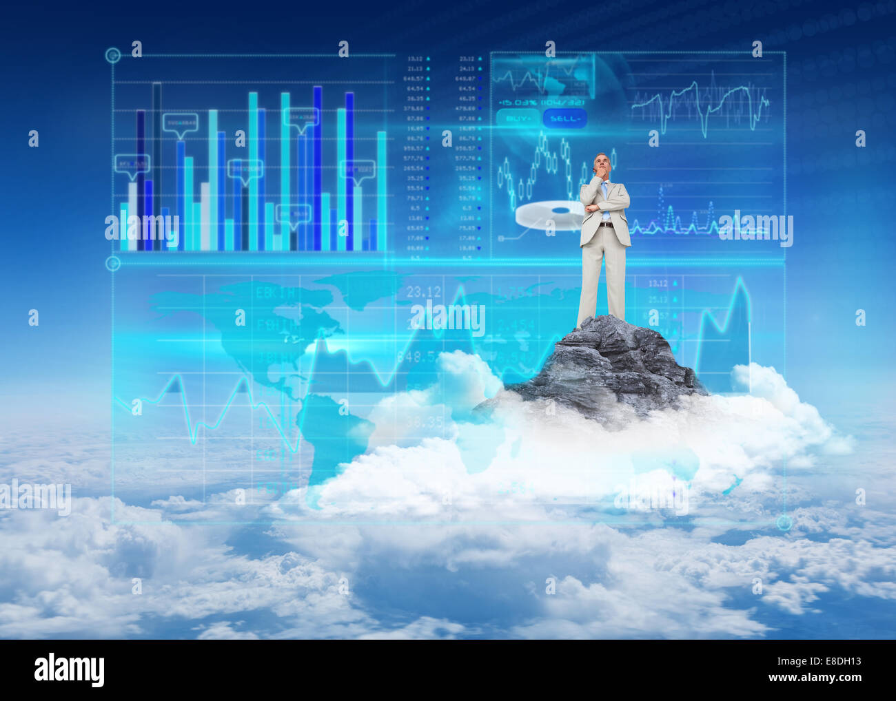 High tech data thinking hi-res stock photography and images - Alamy