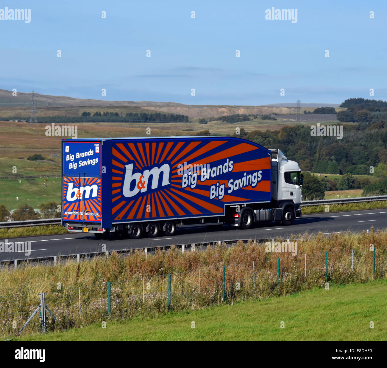 B & M HGV. M6 Motorway, northbound. Shap, Cumbria, England, United ...