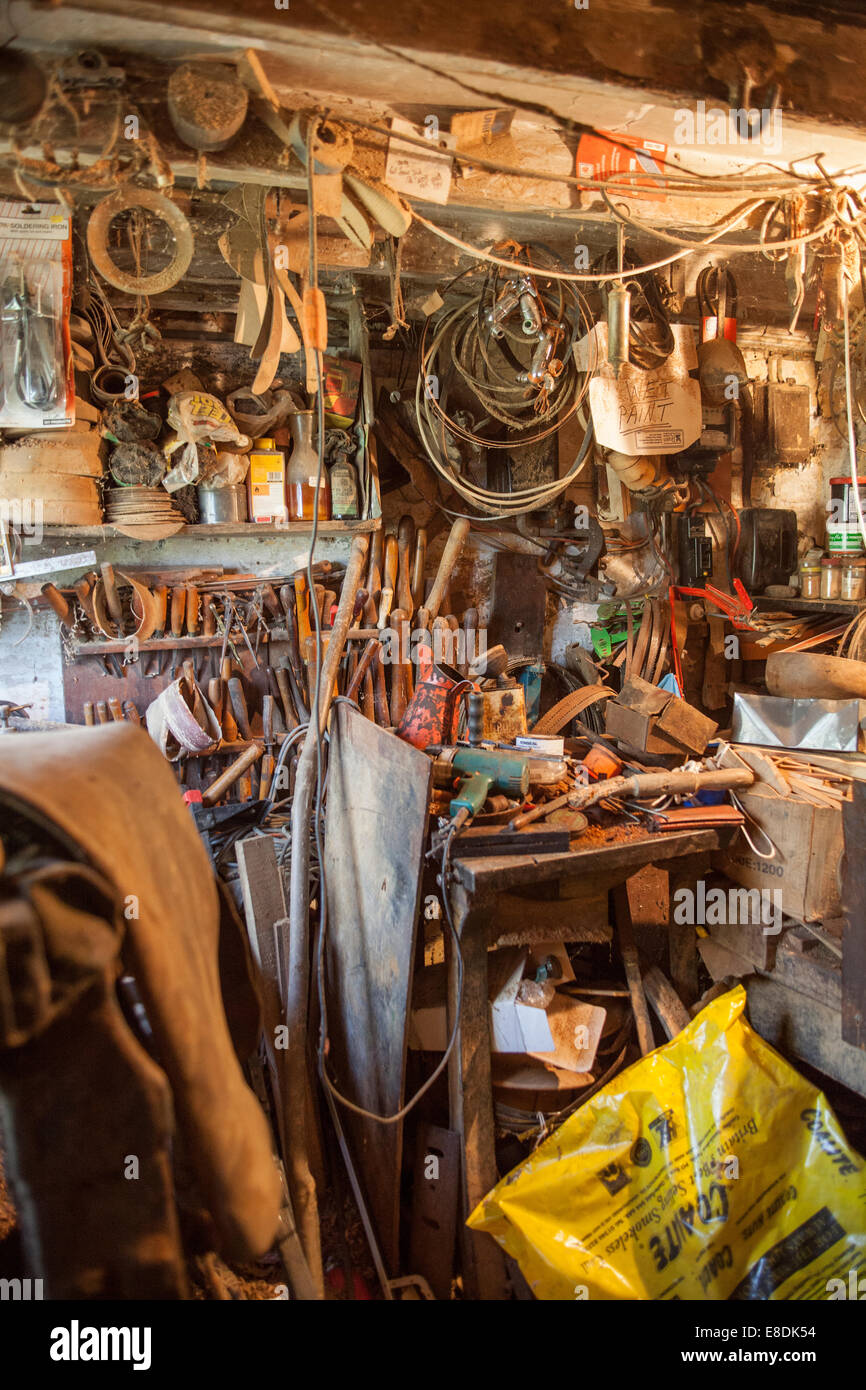 Old lathe wood working room Stock Photo - Alamy
