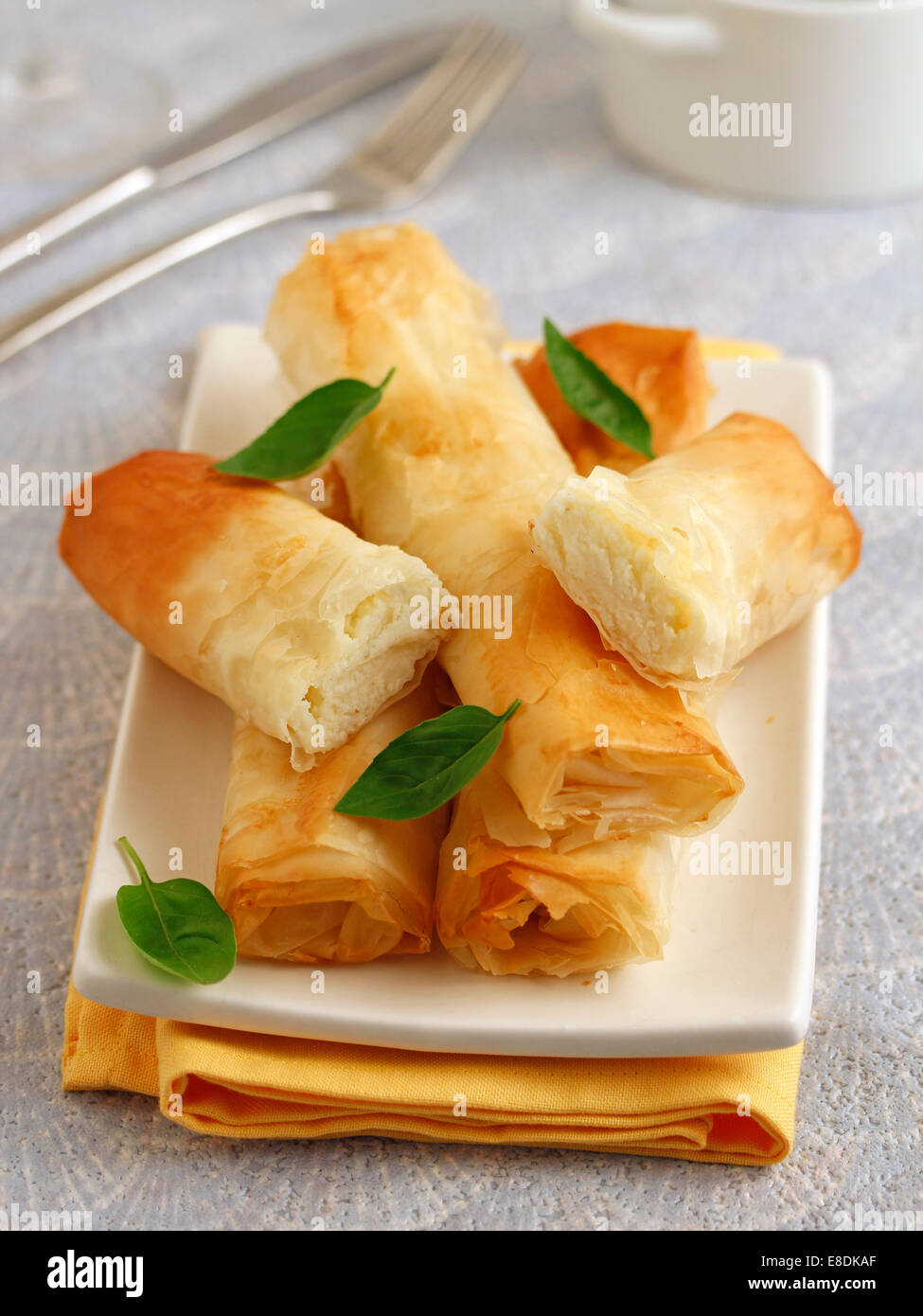 Cheese rolls. Recipe available Stock Photo - Alamy