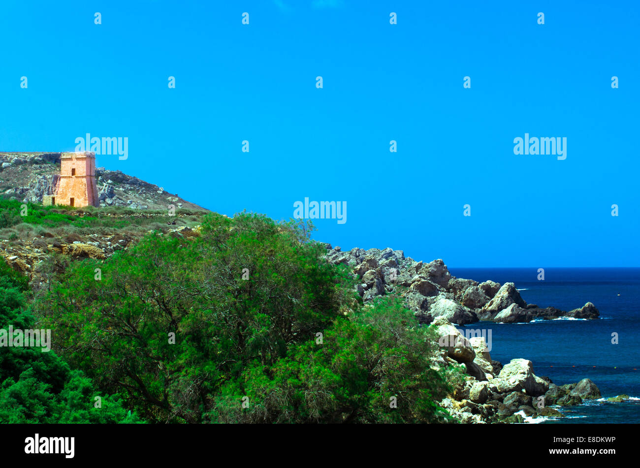 Old watchtower sea in background hi-res stock photography and images ...