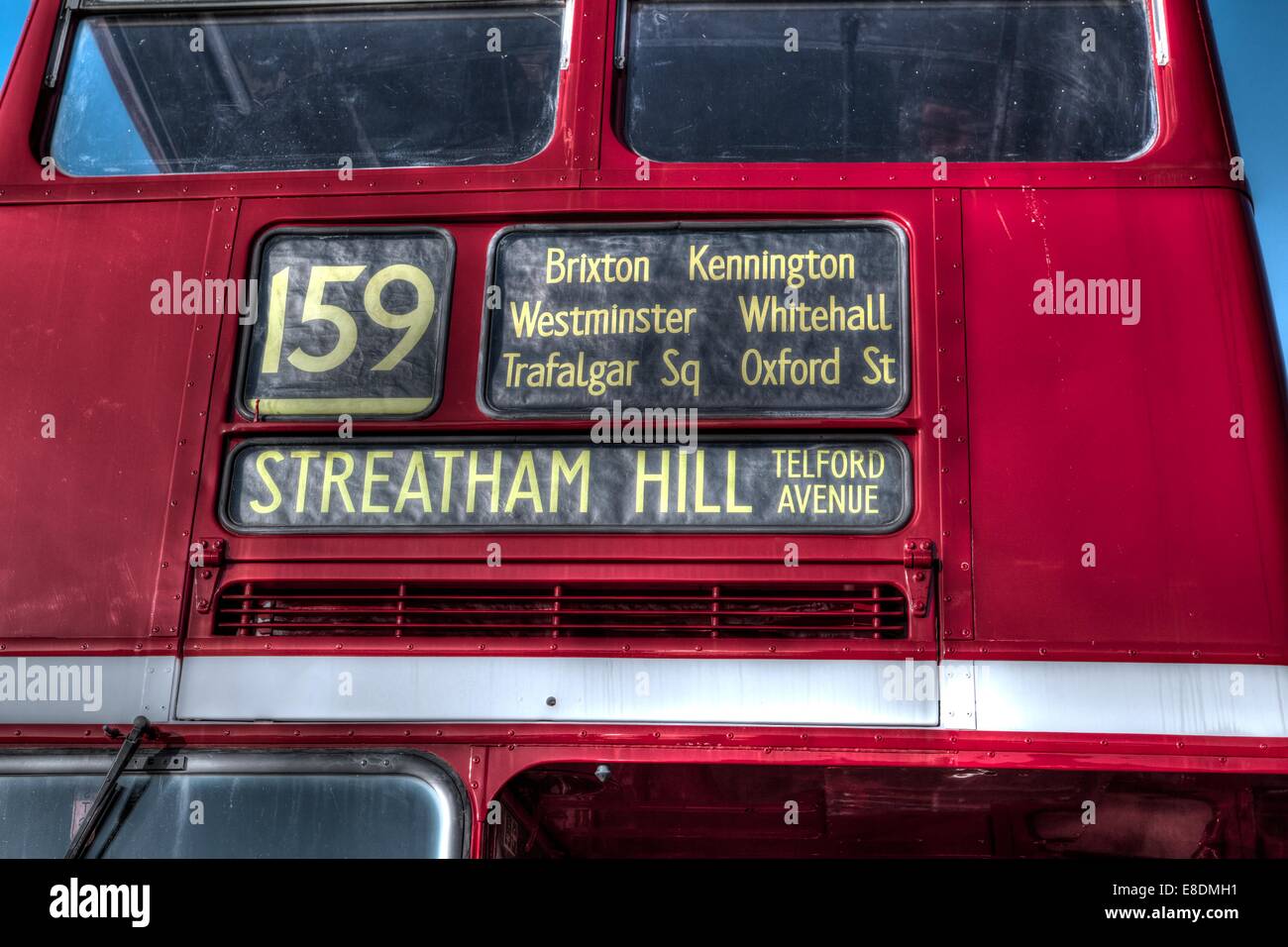 Old Red London bus Stock Photo - Alamy