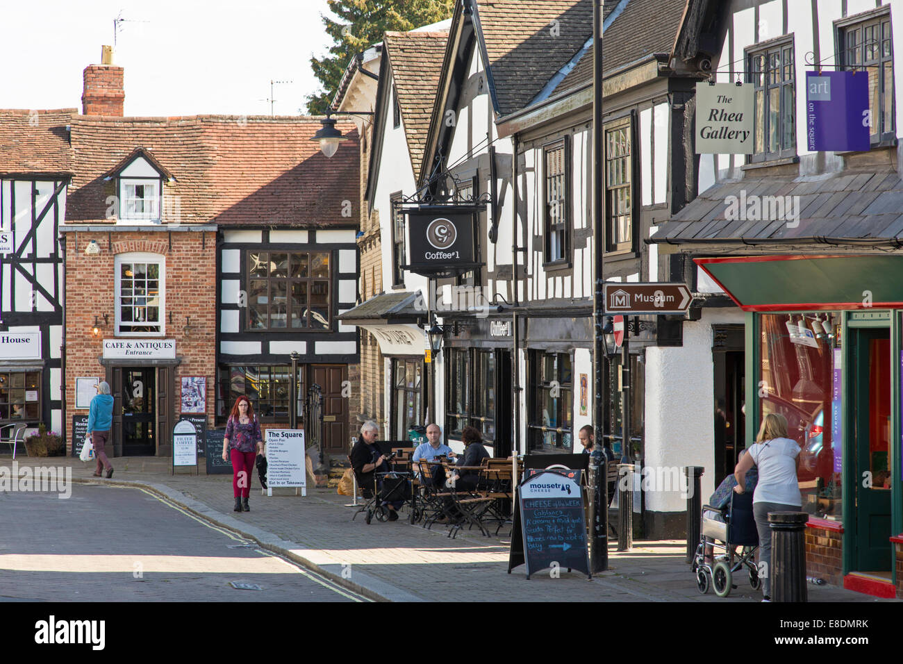 Timber-framed buildings in Leominster, Herefordshire, England, UK Stock ...