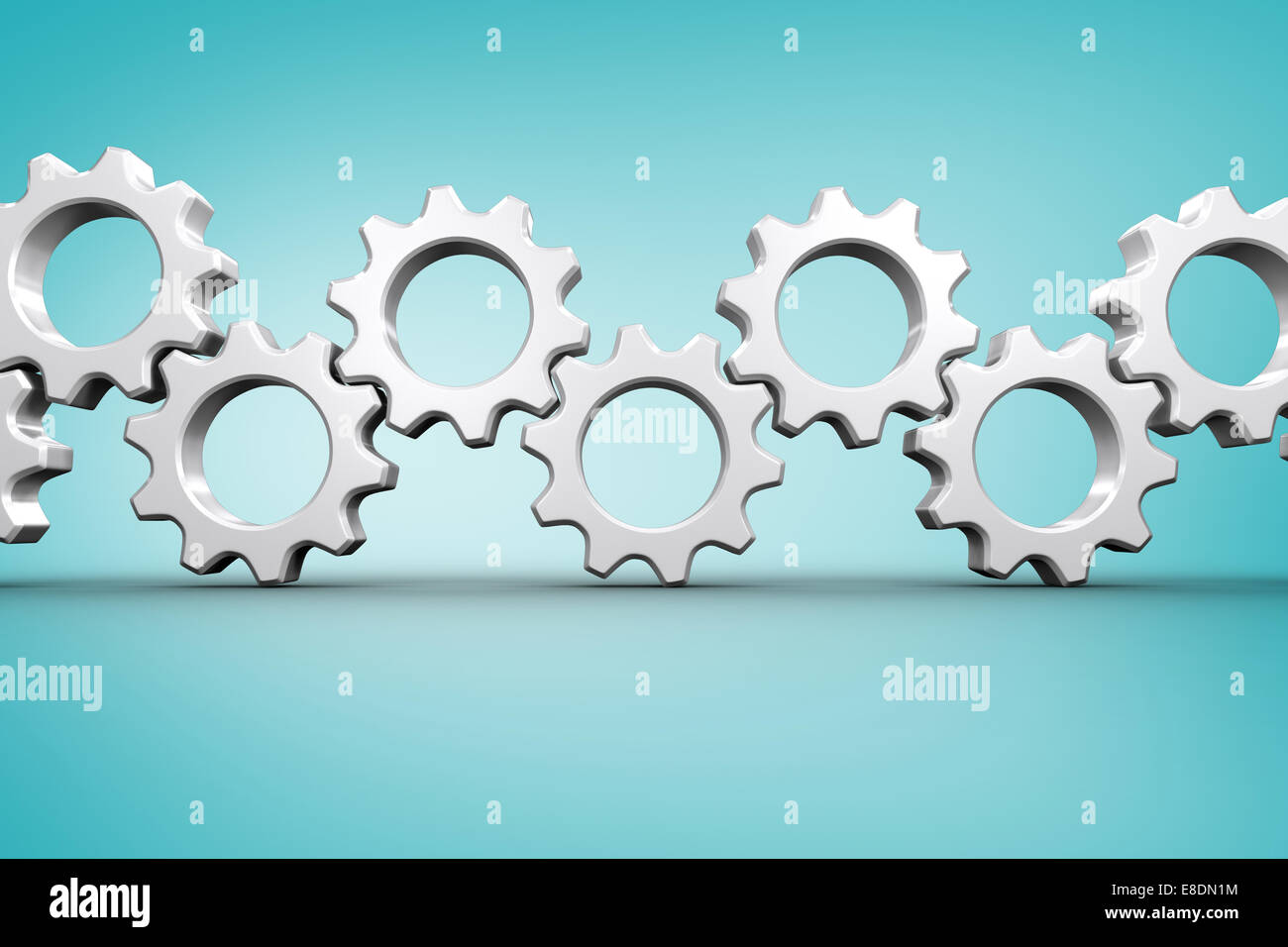 Composite image of many white cogs and wheels Stock Photo - Alamy
