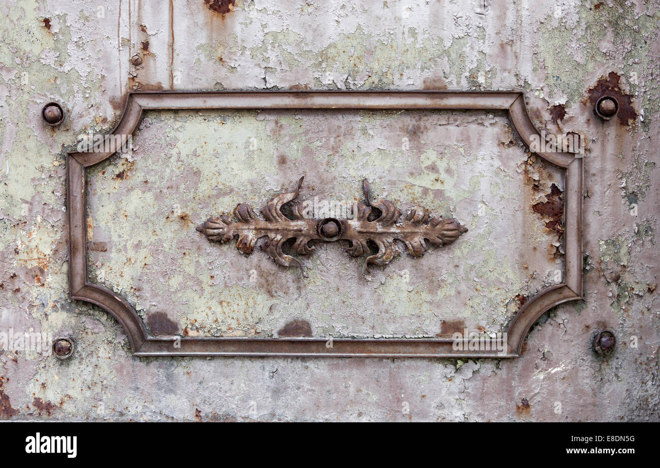 Vintage rusty architectural decoration element Stock Photo - Alamy