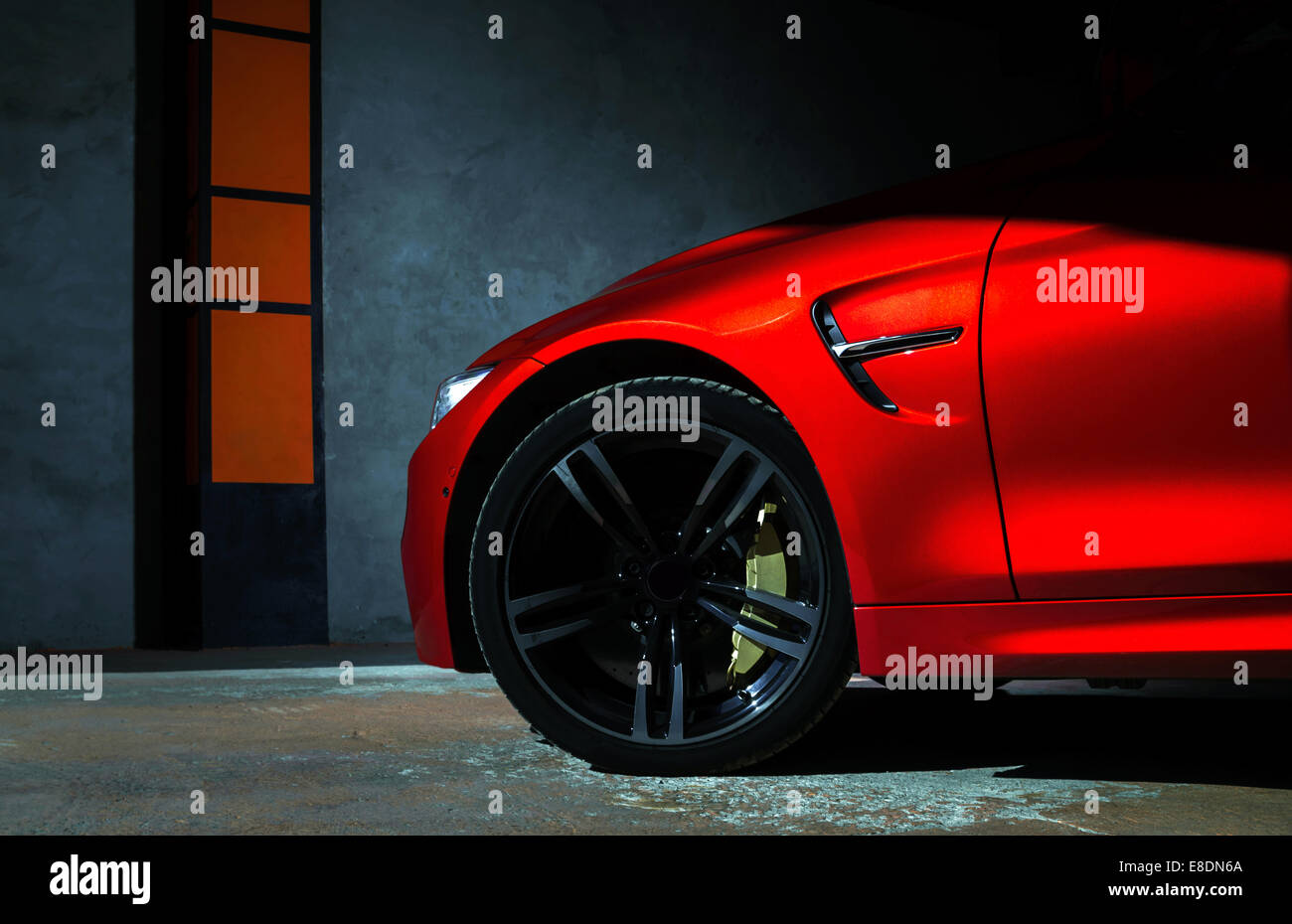Luxury red car details view, elegant and beautiful Stock Photo - Alamy