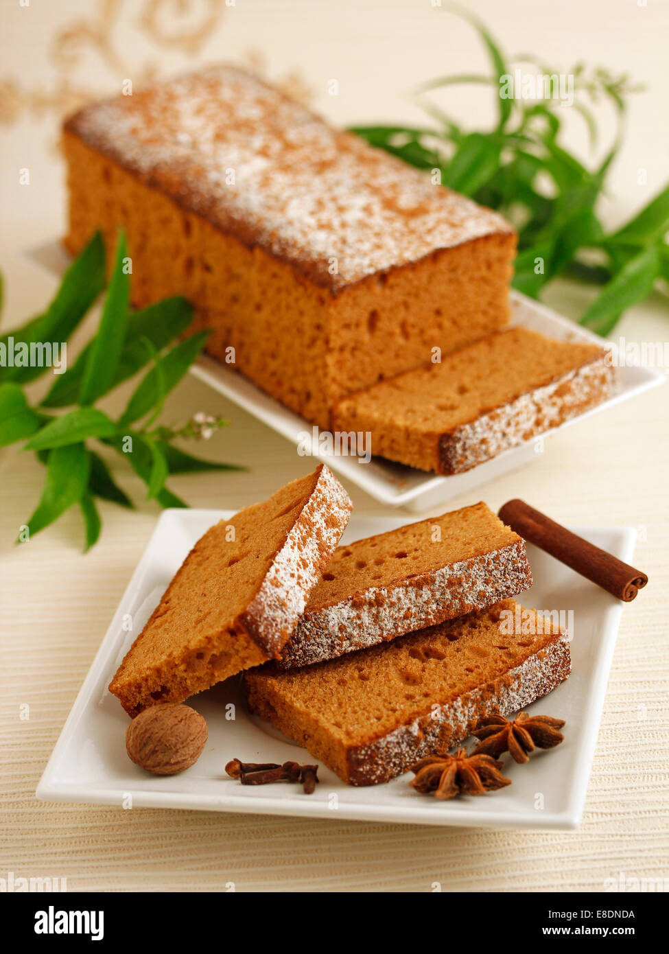 Sponge cake with spices and honey. Recipe available Stock Photo - Alamy