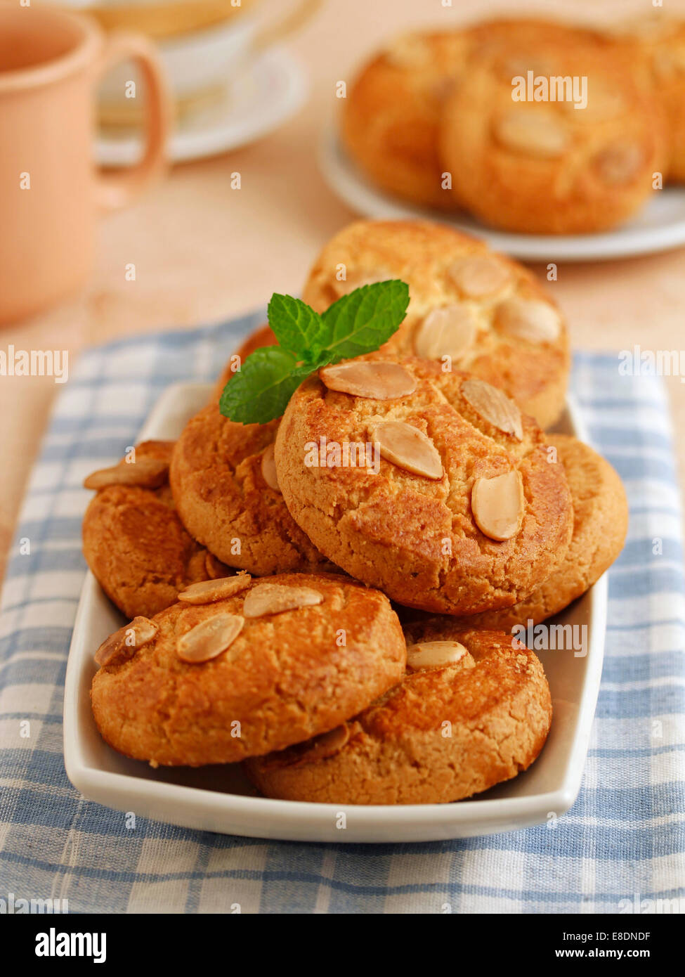 Almond cookies. Recipe available Stock Photo - Alamy