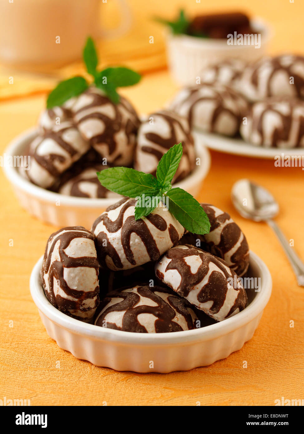 Two chocolates cookies, Recipe available Stock Photo - Alamy