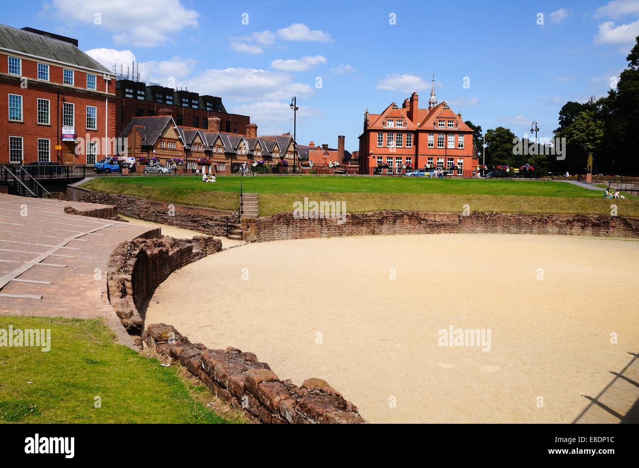 Ruins of the Roman amphitheatre, Chester, Cheshire, England, UK ...