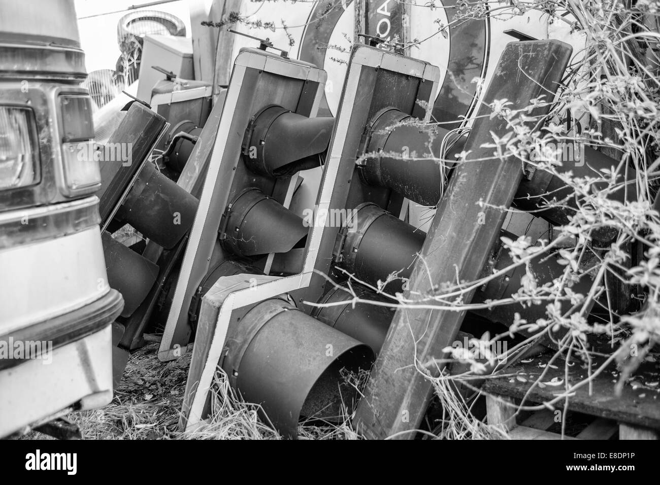 Old traffic lights Stock Photo - Alamy