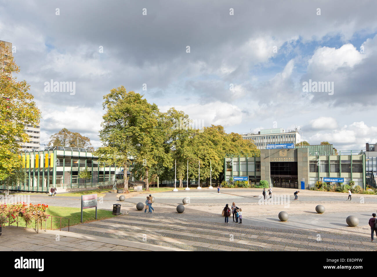The campus of Coventry University in the shadow of Coventry Cathedral ...