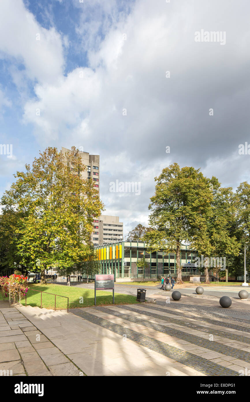 The campus of Coventry University in the shadow of Coventry Cathedral ...
