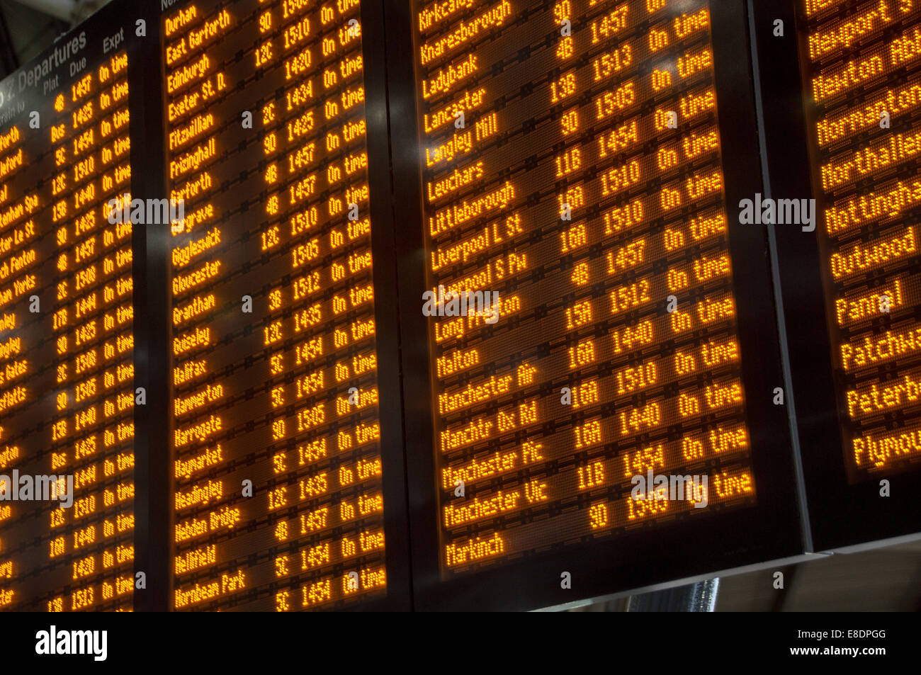 Train timetable hi-res stock photography and images - Alamy