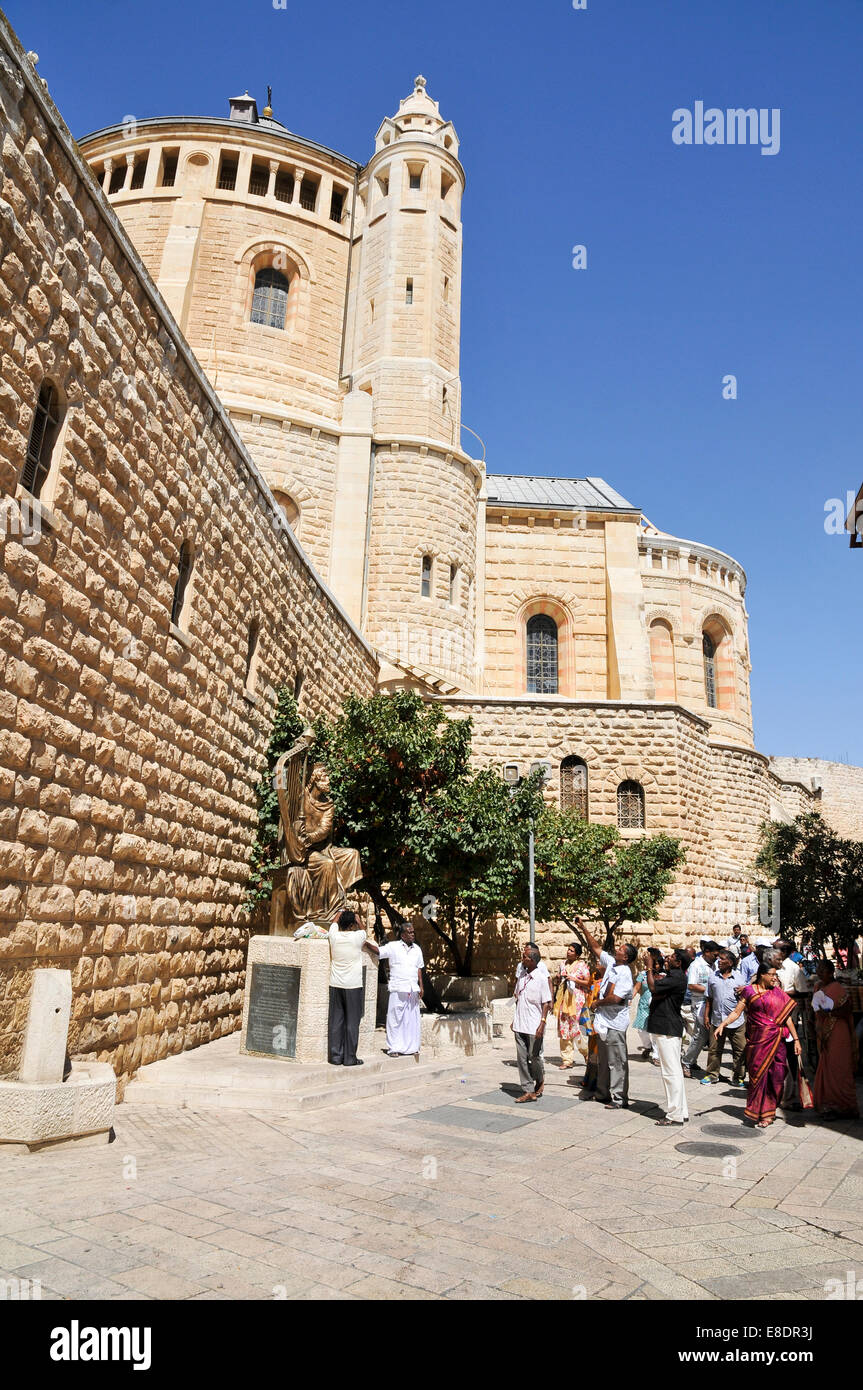 Israel, Jerusalem, Hagia Maria Sion Abbey (Dormition Abbey) is a ...