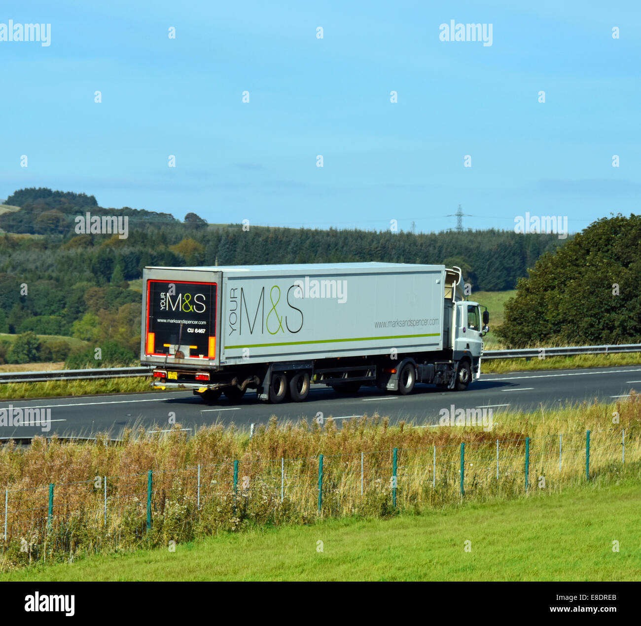 Marks & Spencer HGV. M6 Motorway, northbound. Shap, Cumbria, England ...