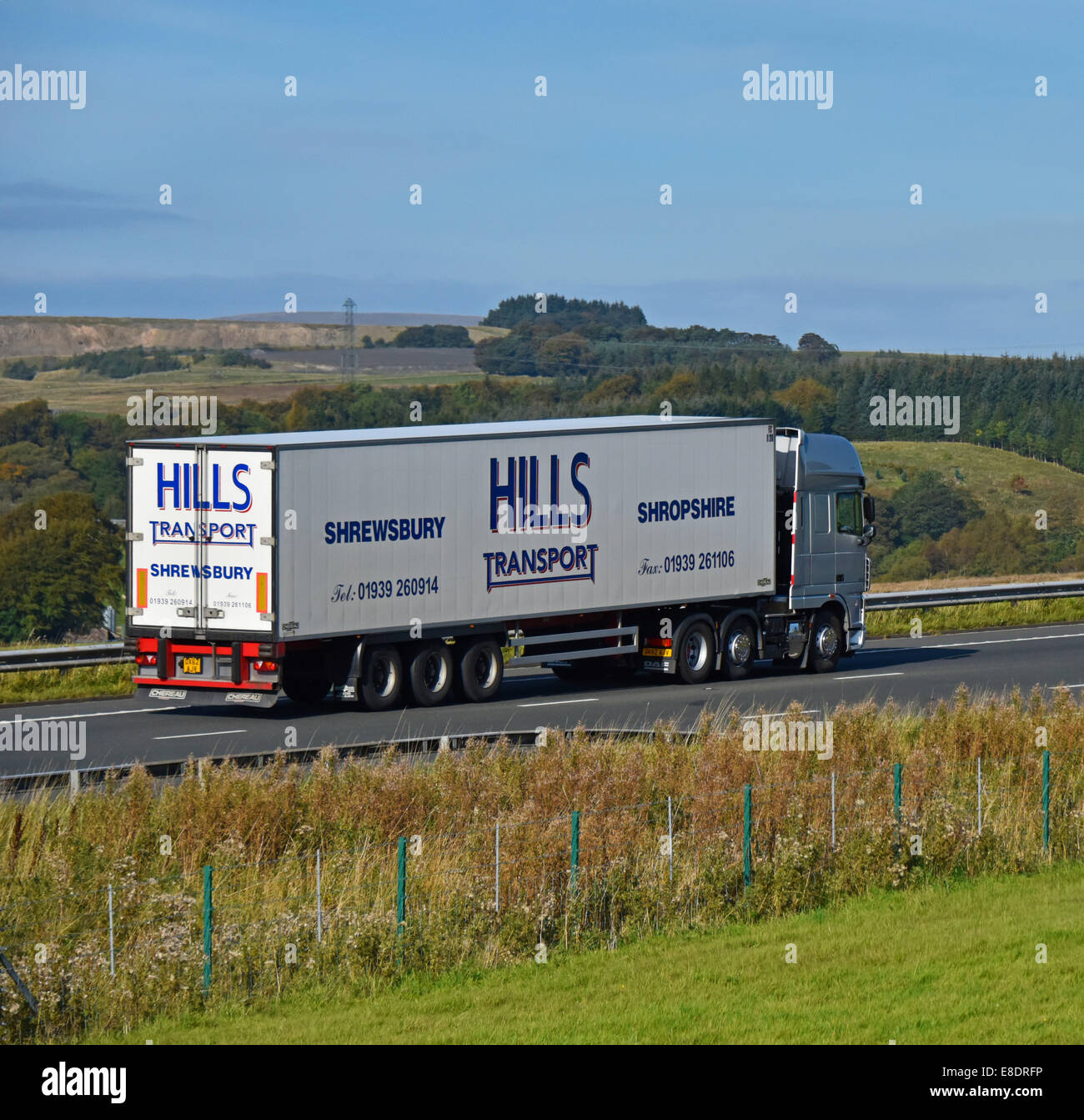 Hills Transport, Shrewsbury, Shopshire, HGV. M6 Motorway, northbound ...
