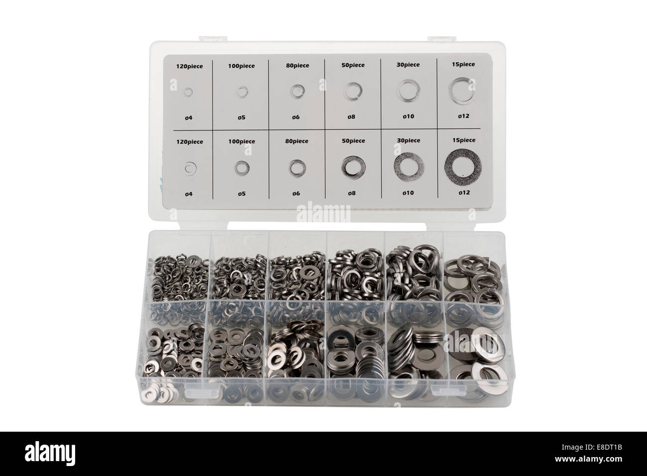 Box of assorted mixed metal flat and spring washers Stock Photo - Alamy