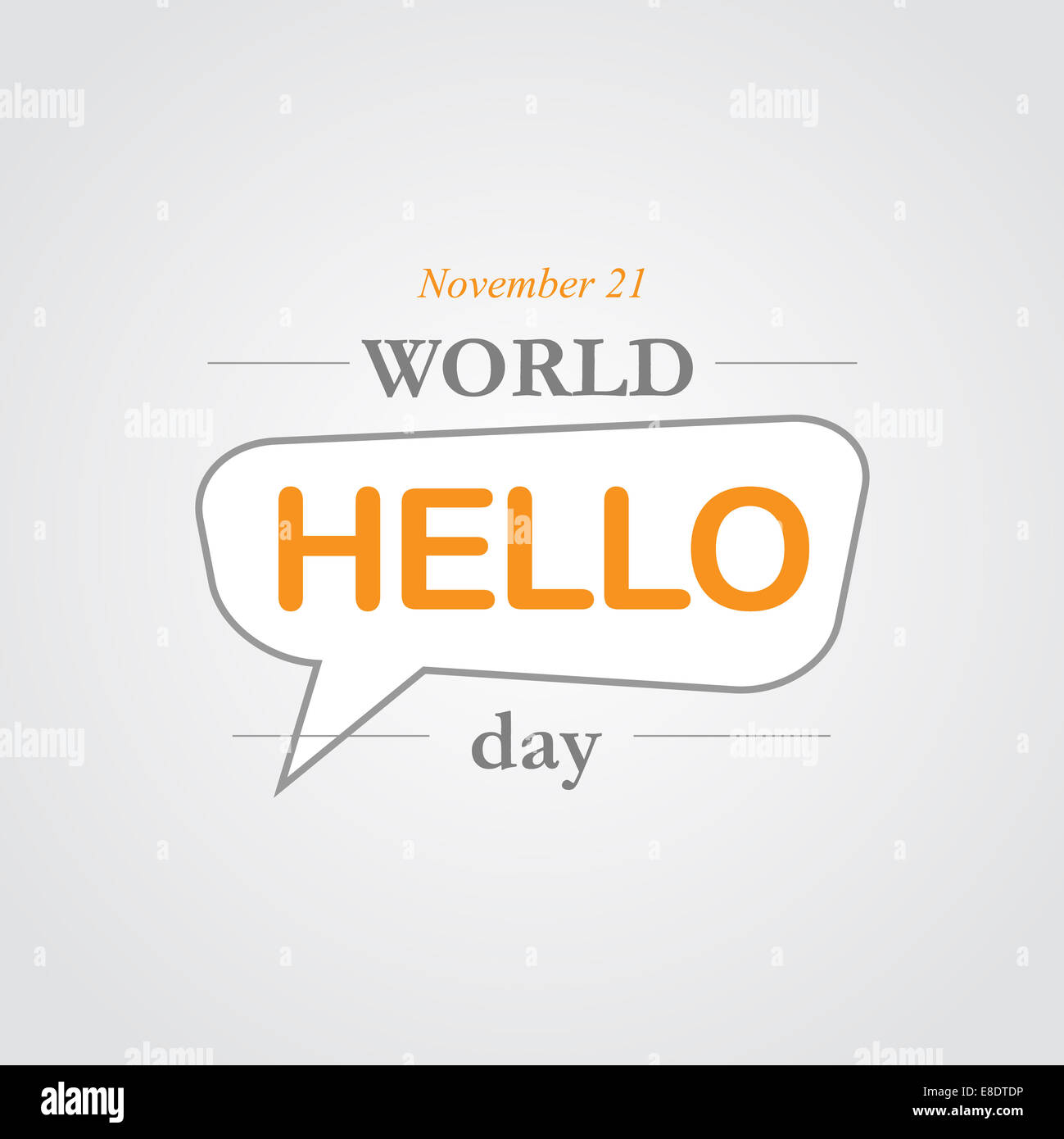 World hello day icon Stock Photo - Alamy