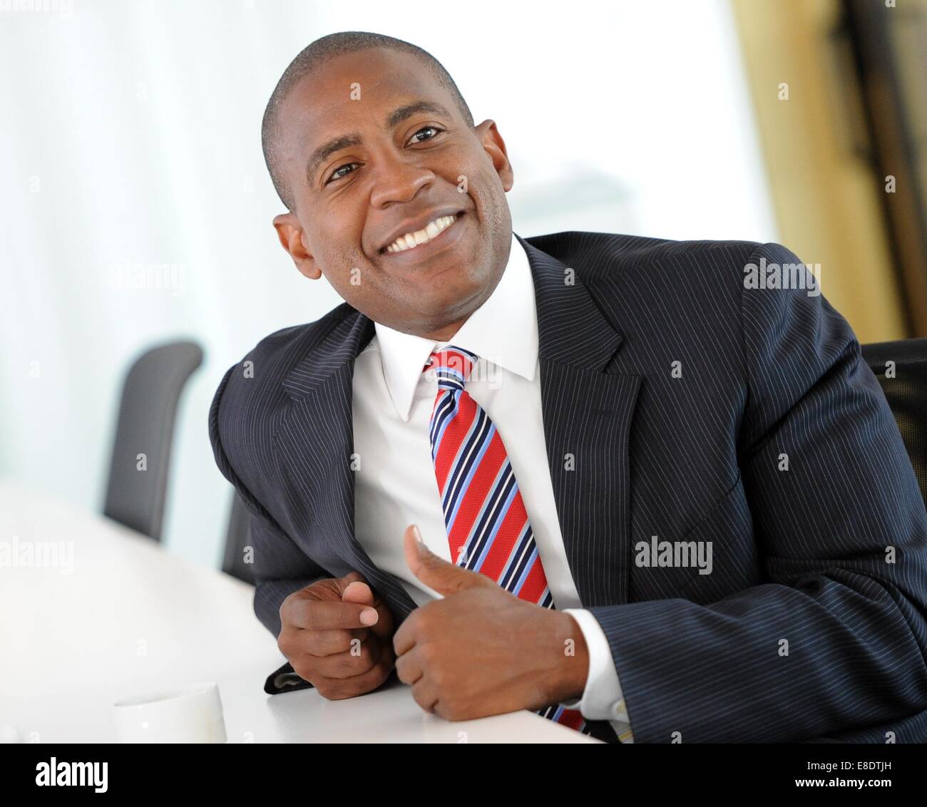 Carlos Watson, founder of the US online magazine OZY.com, talks in ...