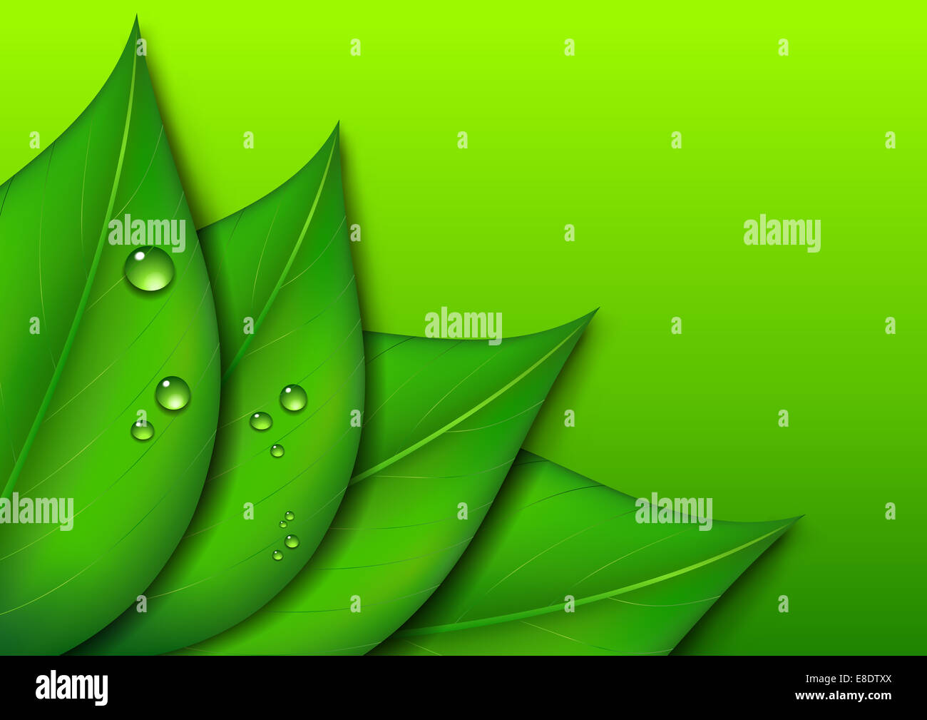 Green Leaf Design Environmental Background Stock Photo - Alamy