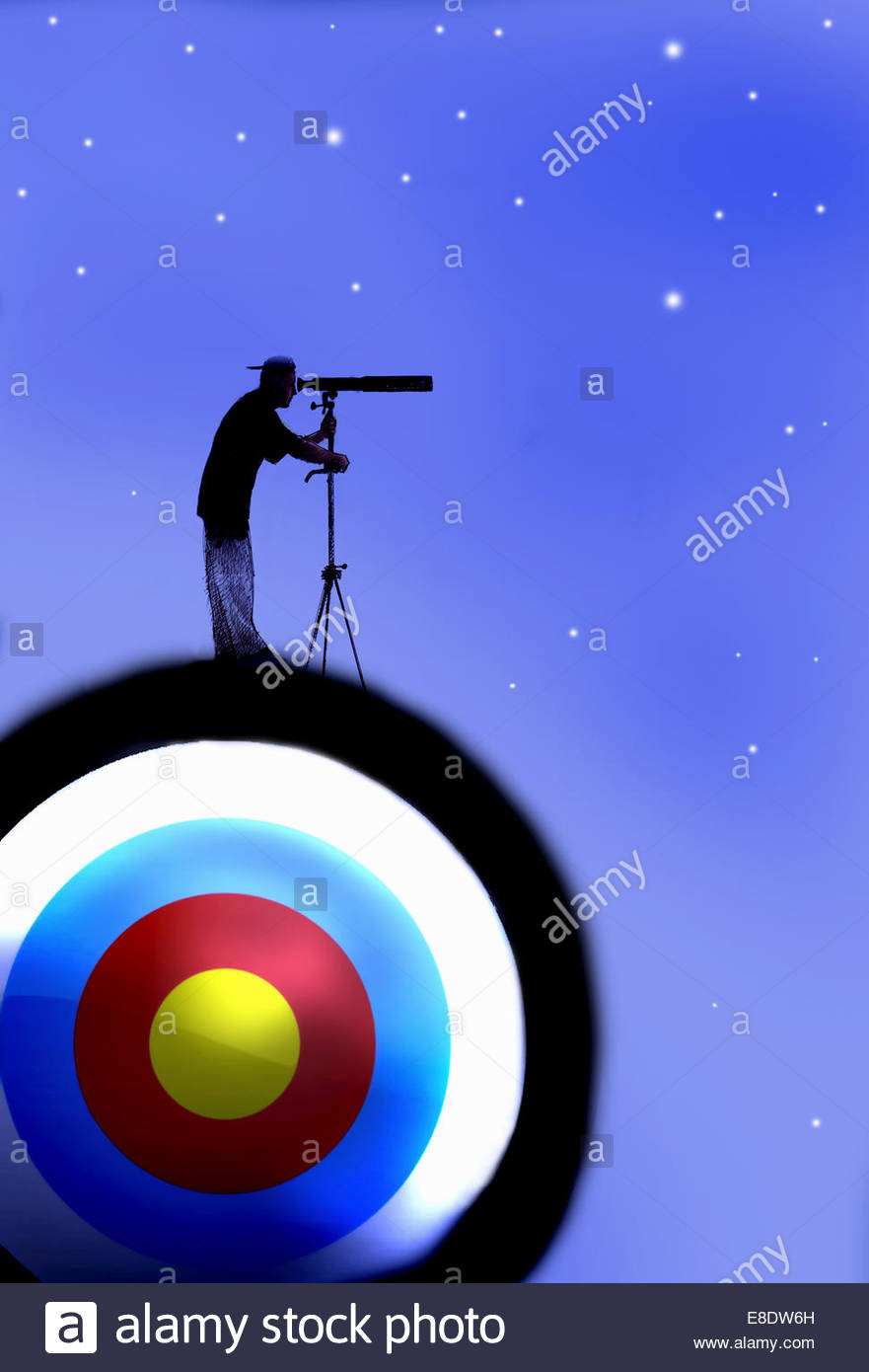 Looking Through Telescope Night Stock Photos & Looking Through ...