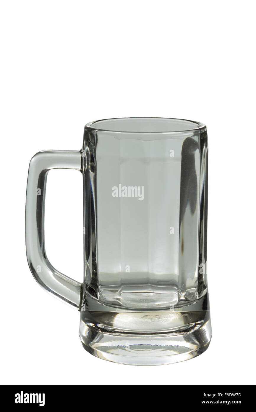 Single beer glassware on isolate white background Stock Photo - Alamy