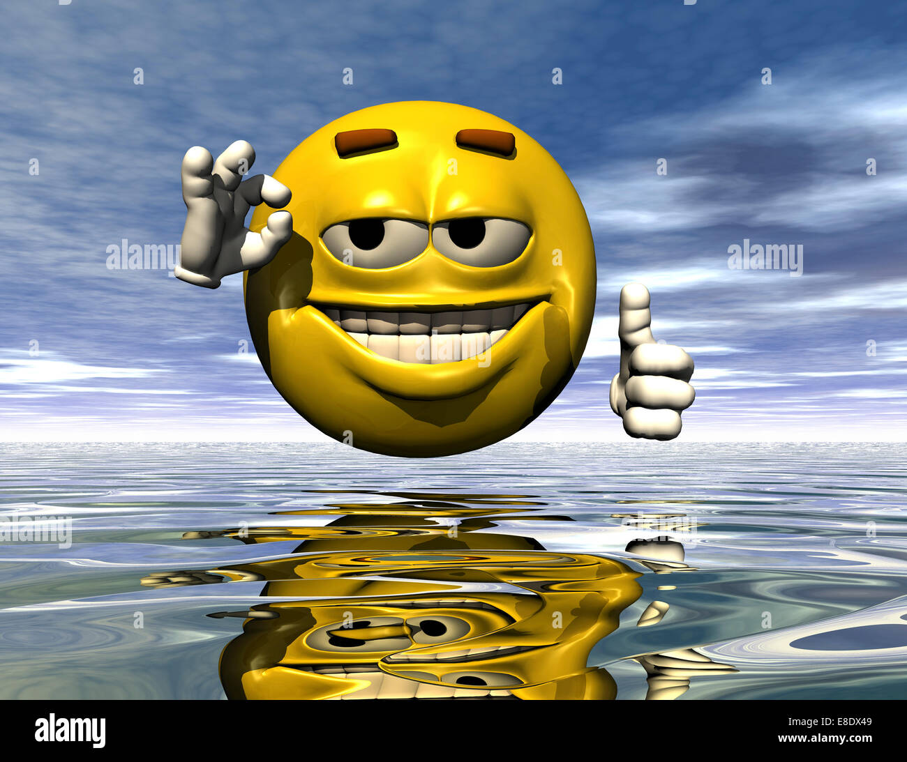 digital rendering of an emoticon Stock Photo - Alamy
