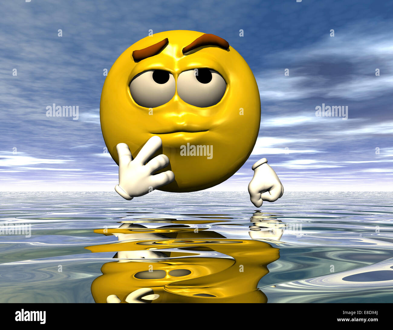 digital rendering of an emoticon Stock Photo - Alamy