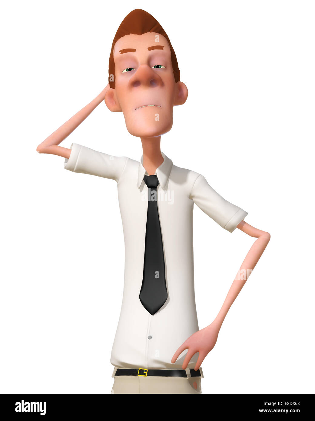 Digital Illustration of a Cartoon Man Stock Photo - Alamy