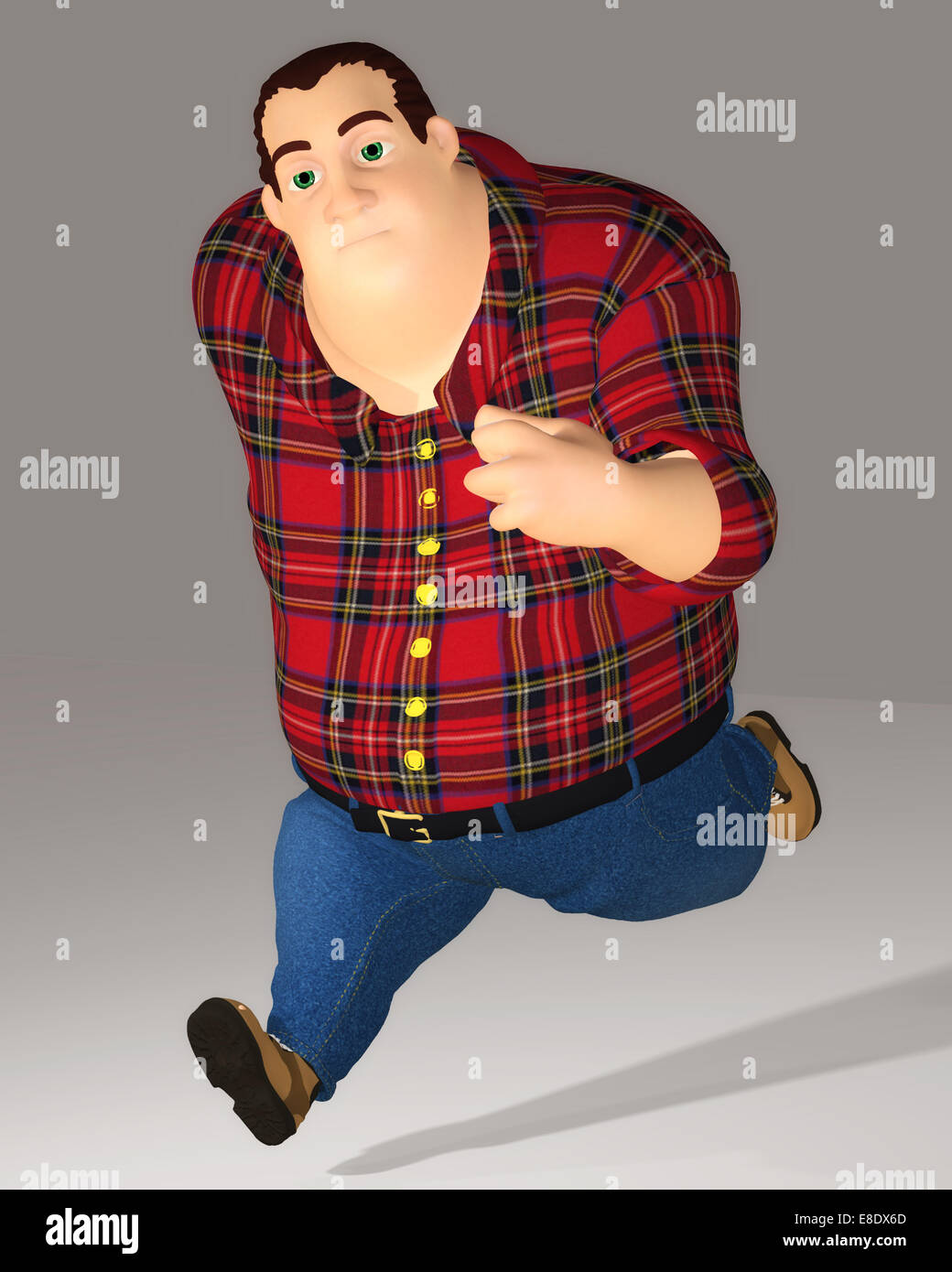 Digital Illustration of a Cartoon Man Stock Photo - Alamy