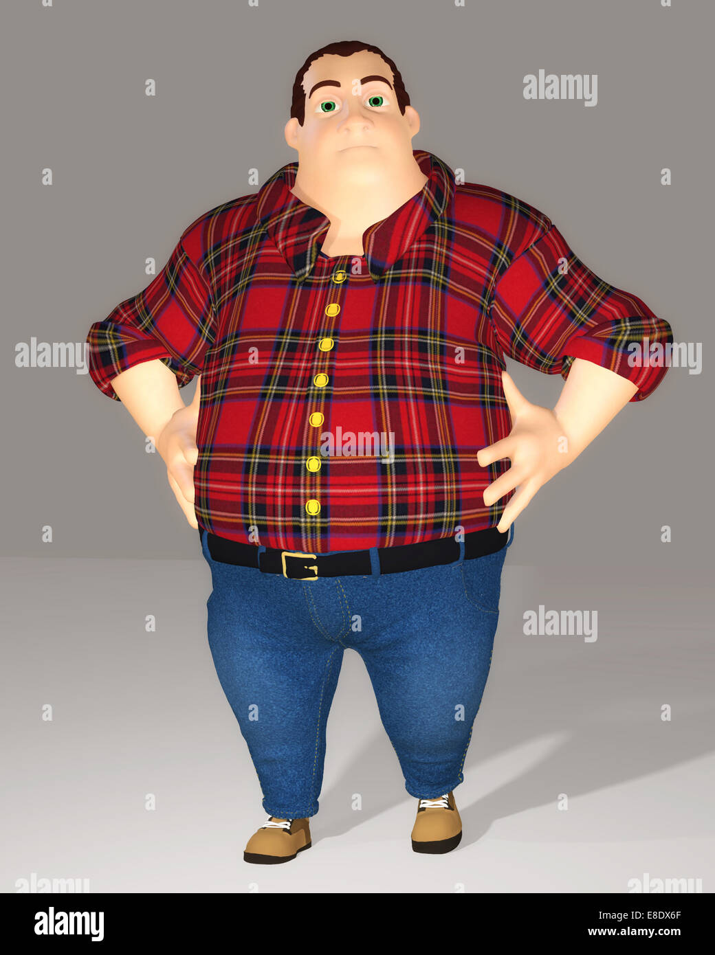 Digital Illustration of a Cartoon Man Stock Photo - Alamy