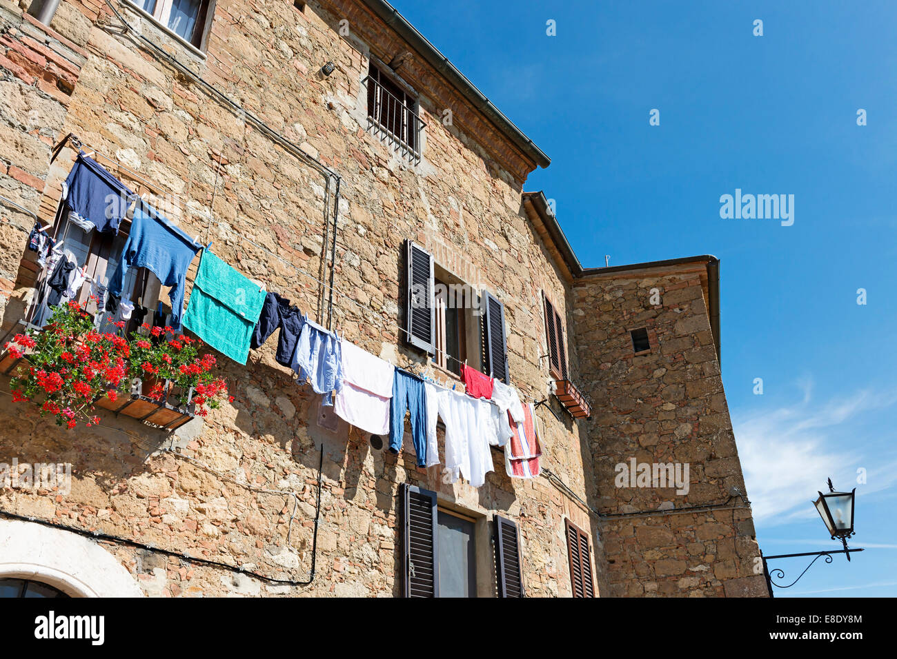 Tuscany italy mediterranean house wall medieval hi-res stock ...