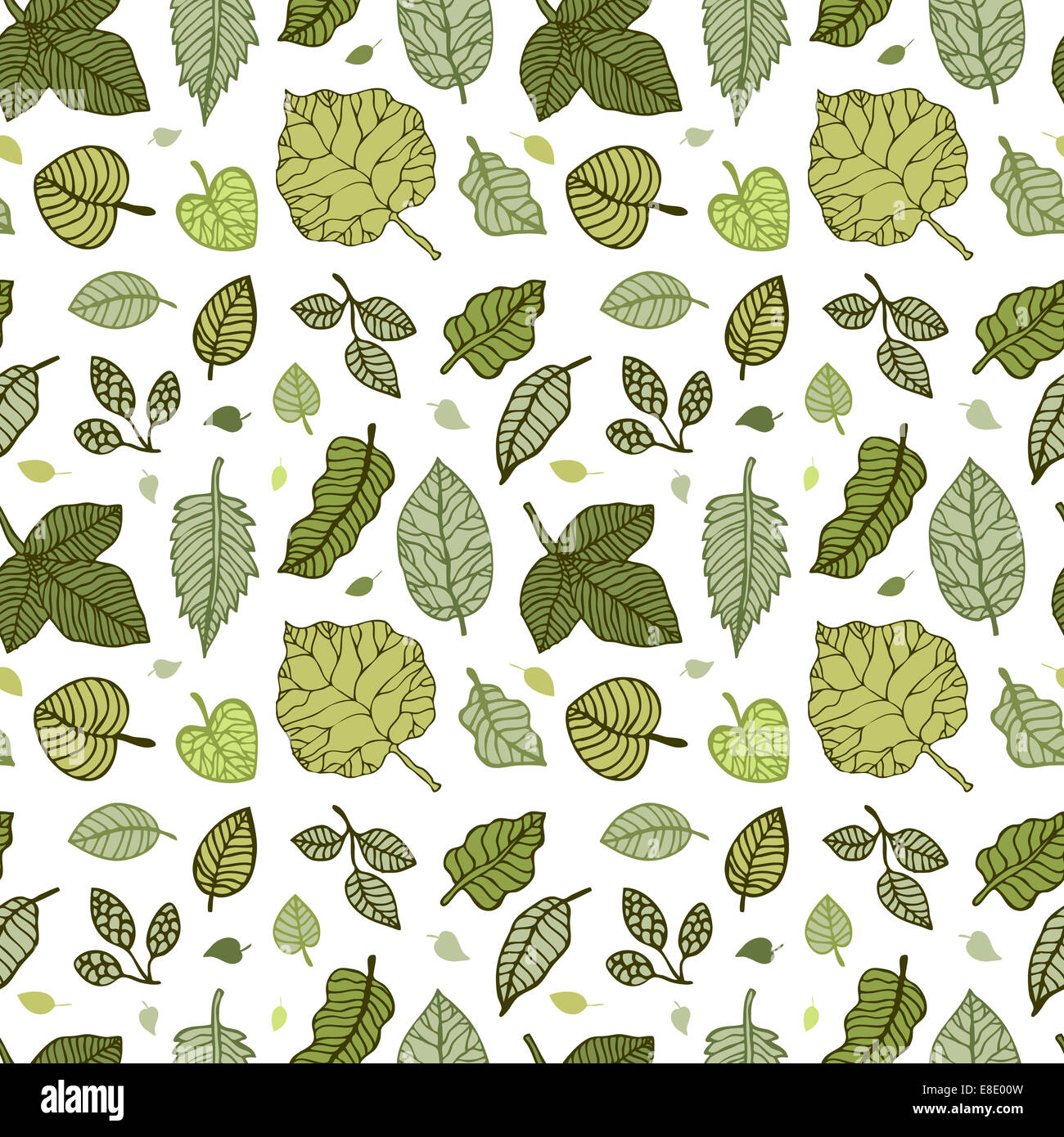 Leaves. Seamless vector background Stock Photo - Alamy