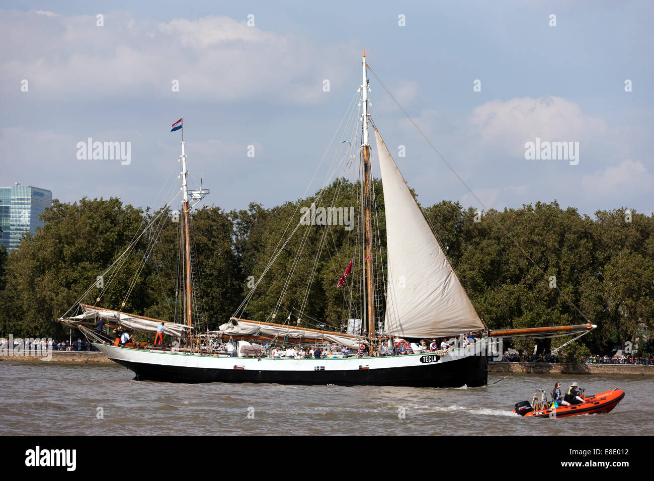 Tecla, a sail training vessels, taking part in the parade of sail ...
