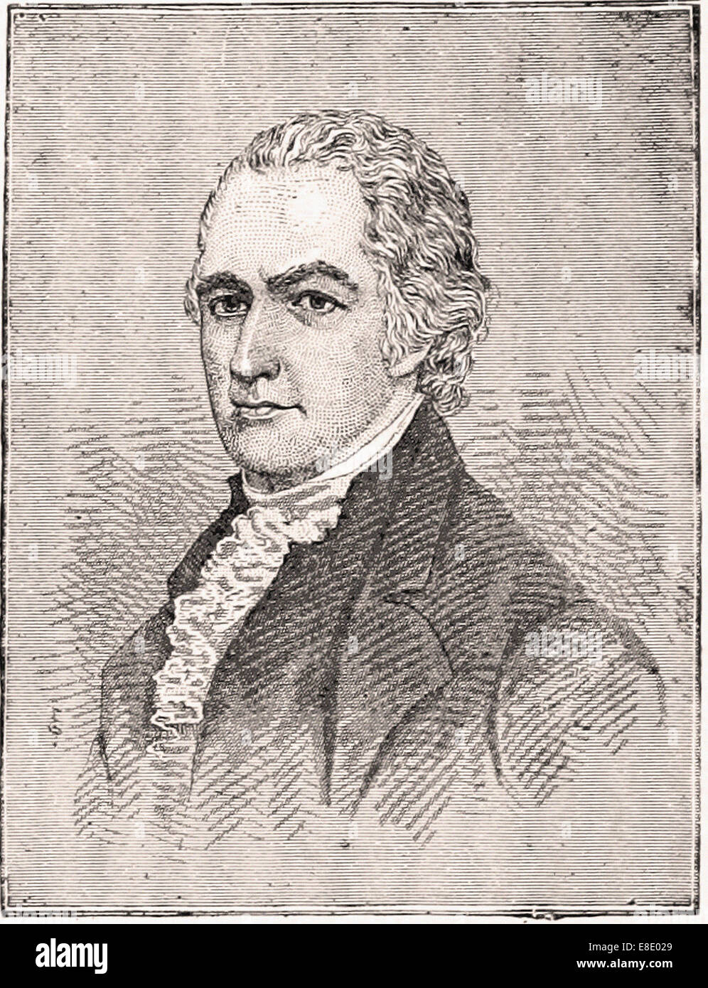 Portrait of Alexander Hamilton - Engraving - XIX th Century Stock Photo ...