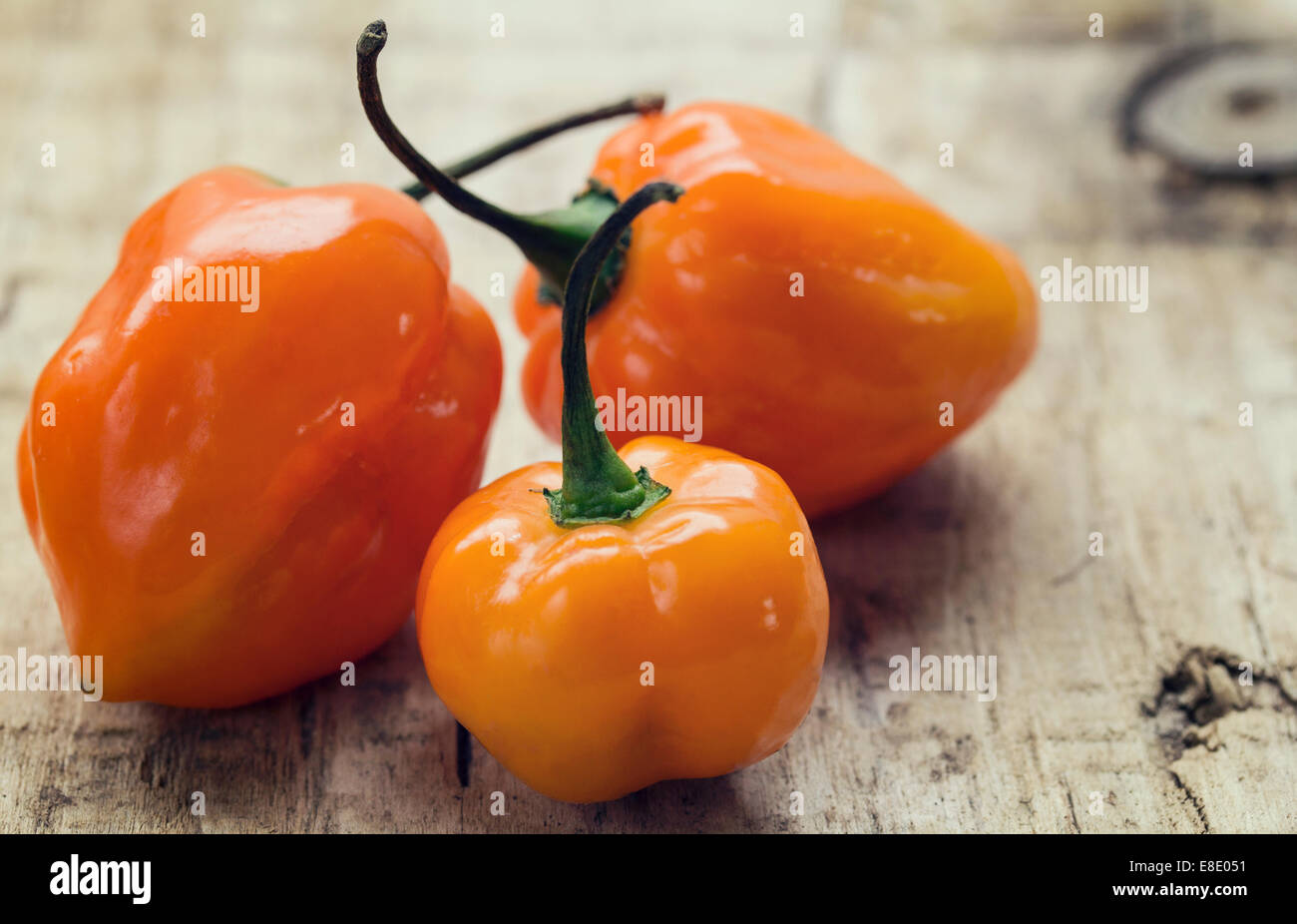 Green bonnet chillies hi-res stock photography and images - Alamy