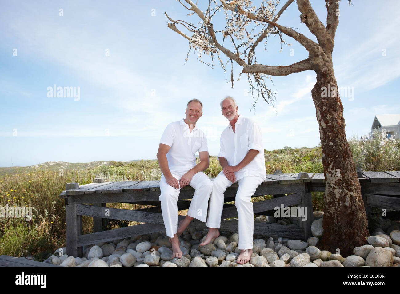 Two men generations Stock Photo - Alamy