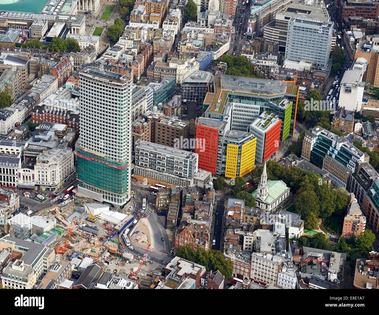 Central st giles aerial hi-res stock photography and images - Alamy