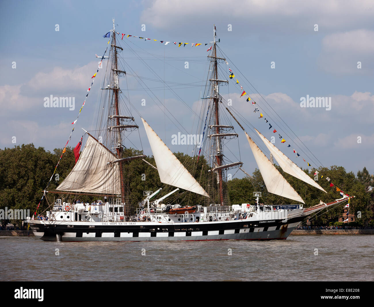 Stavros S Niarchos taking part in the parade of sail, during the Tall ...