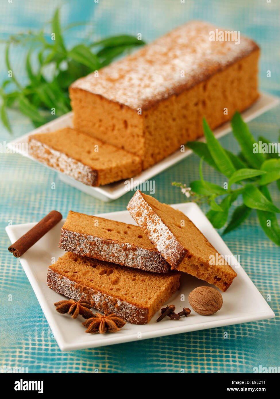 Sponge cake with spices and honey. Recipe available Stock Photo - Alamy
